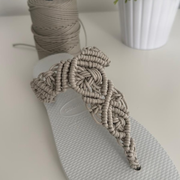 Macrame Flip Flops - Etsy