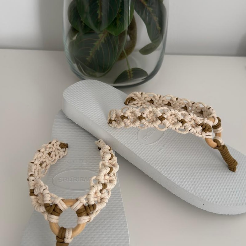 Macrame Flip Flops - Etsy
