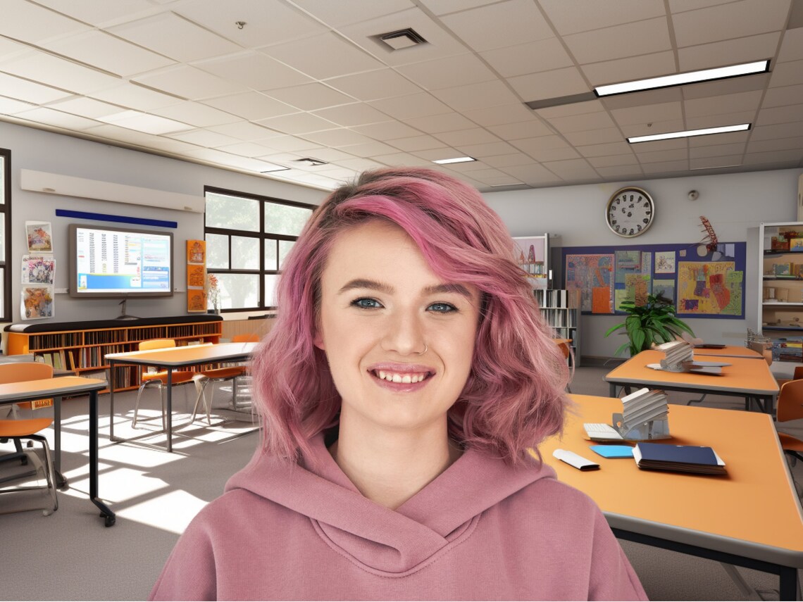 Elementary School Classroom 2nd 3rd 4th Grade Teacher Background Zoom ...