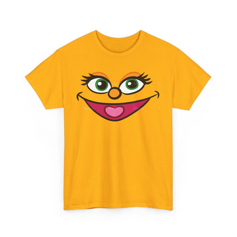 Julia Sesame Street Character Face Adult Tshirts Unisex Heavy Cotton ...