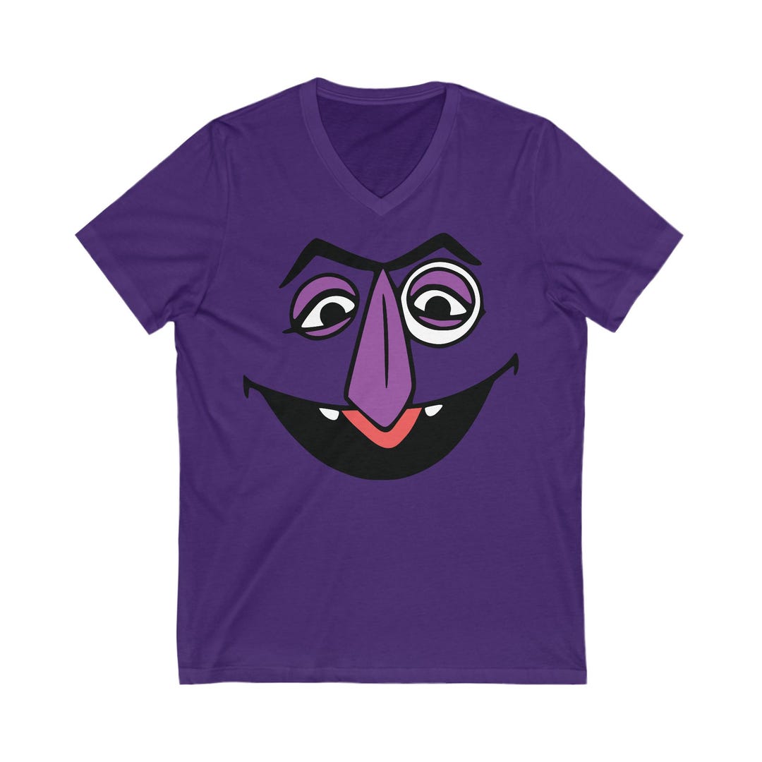 The Count Elmo Cookie Grover Sesame Street Character Face Adult Tshirts ...