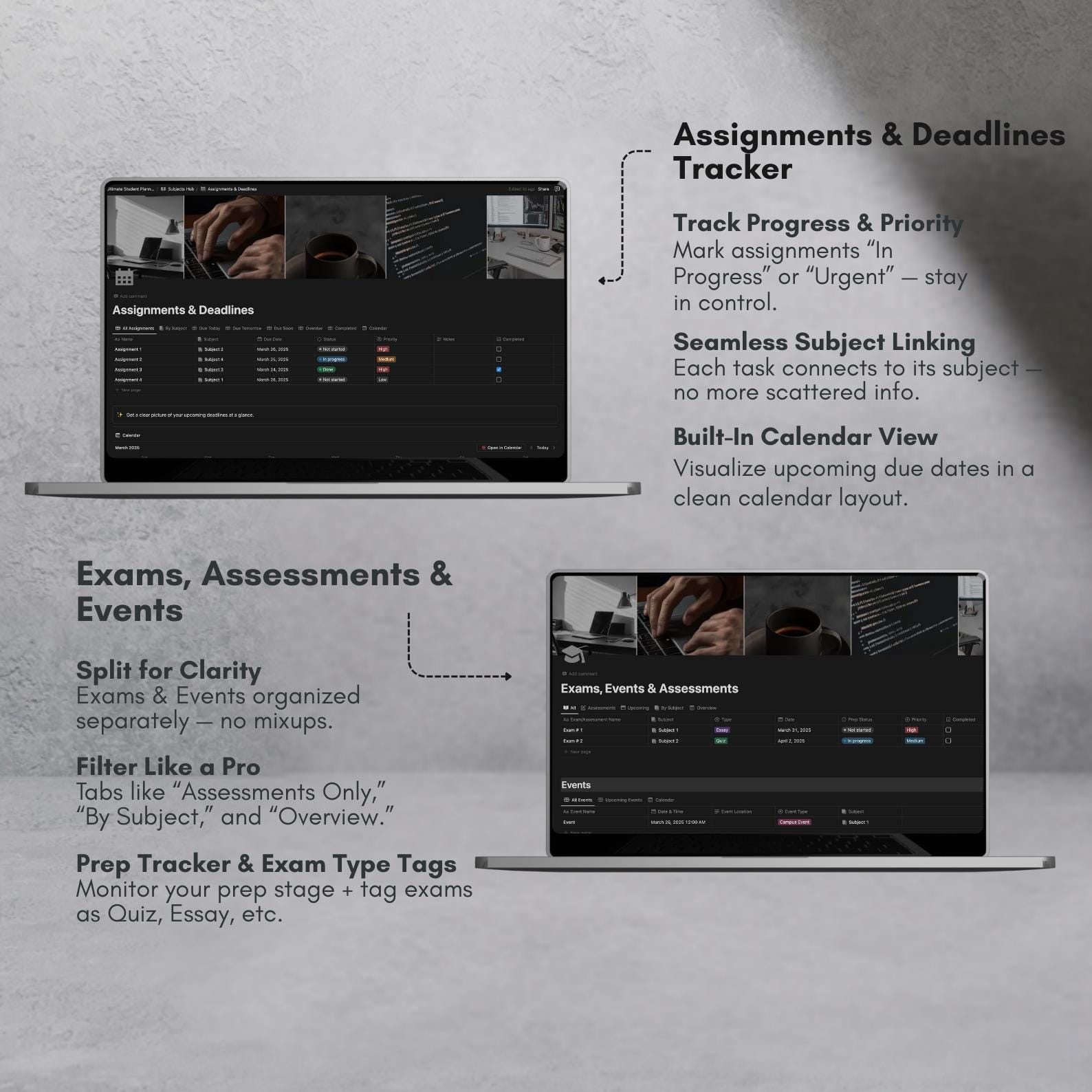 Notion Template for Students, Academic Planner, Assignment & Grade ...