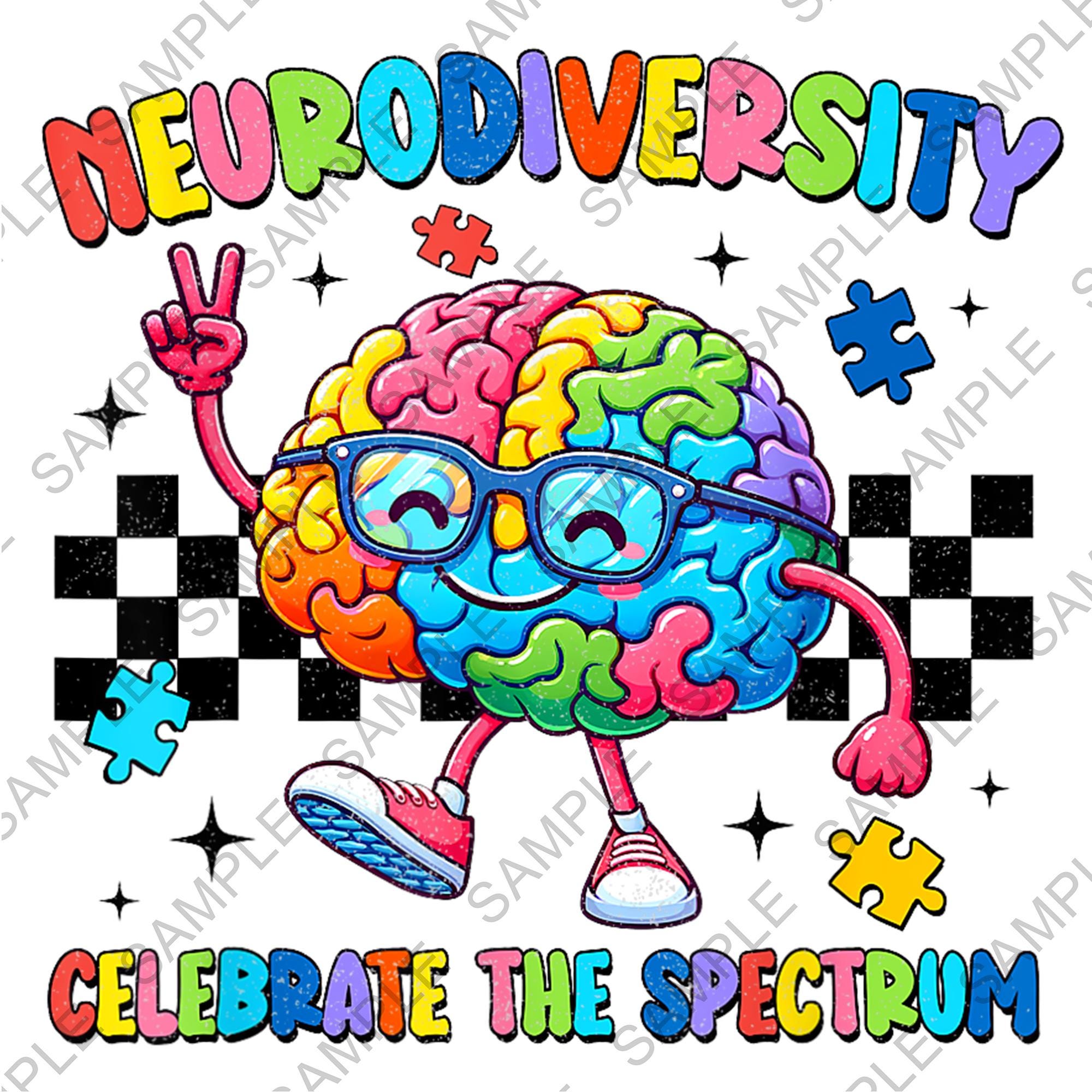 Neurodiversity Brain PNG, Autism Awareness Clipart, ASD ADHD Png Design ...