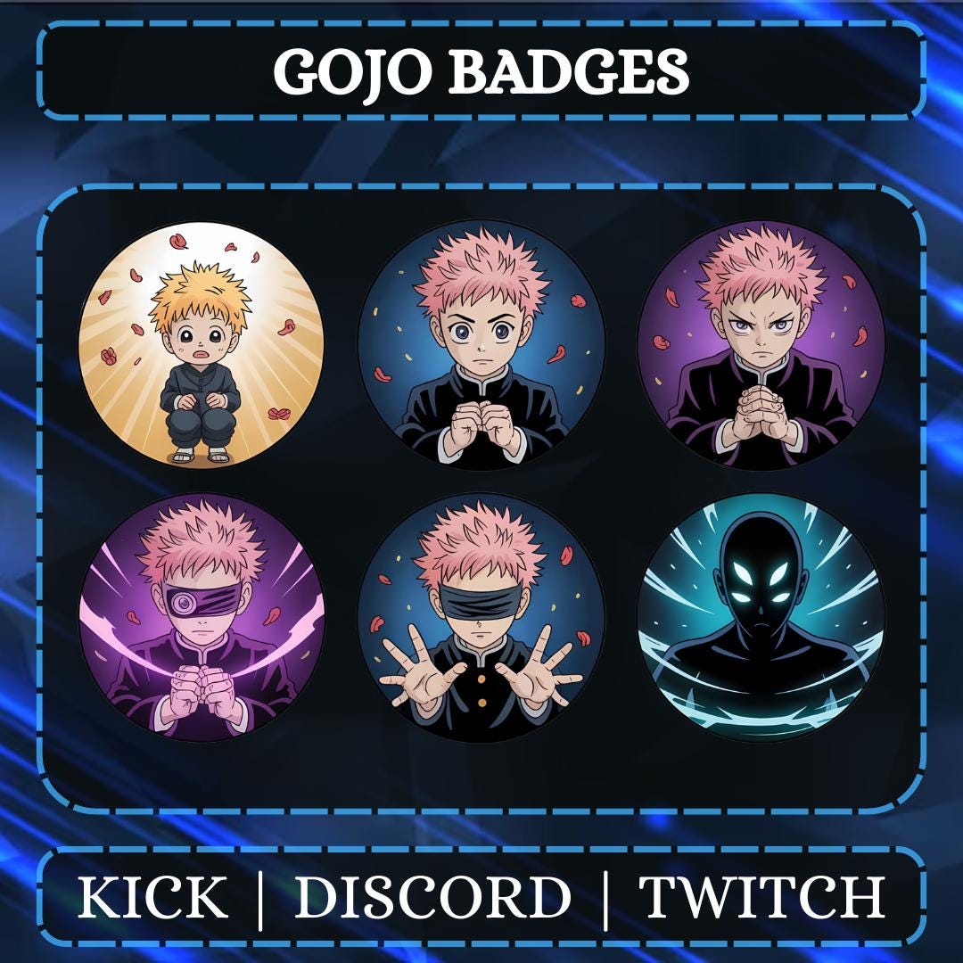Anime Character Twitch Subscriber Badges PNG | Fictional Stream Sub ...