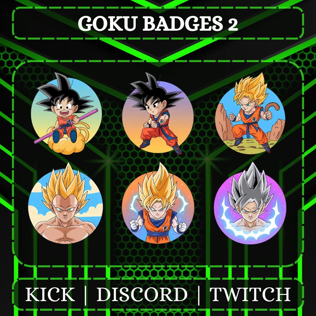 Goku Anime Krieger Twitch Sub & Bit Badges PNG | Action Character ...
