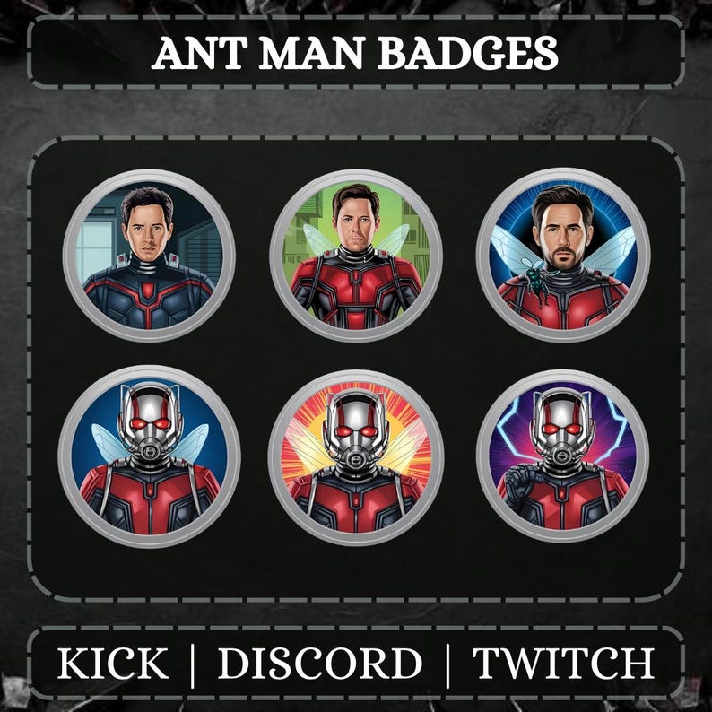 Superhero Twitch Sub Badges: Instant Download PNG Files - Etsy