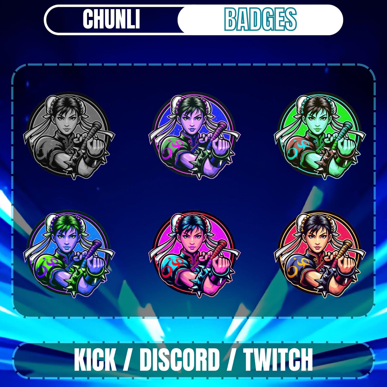 Anime Style Twitch Subscriber Badges PNG | Instant Download Sub & Bit ...