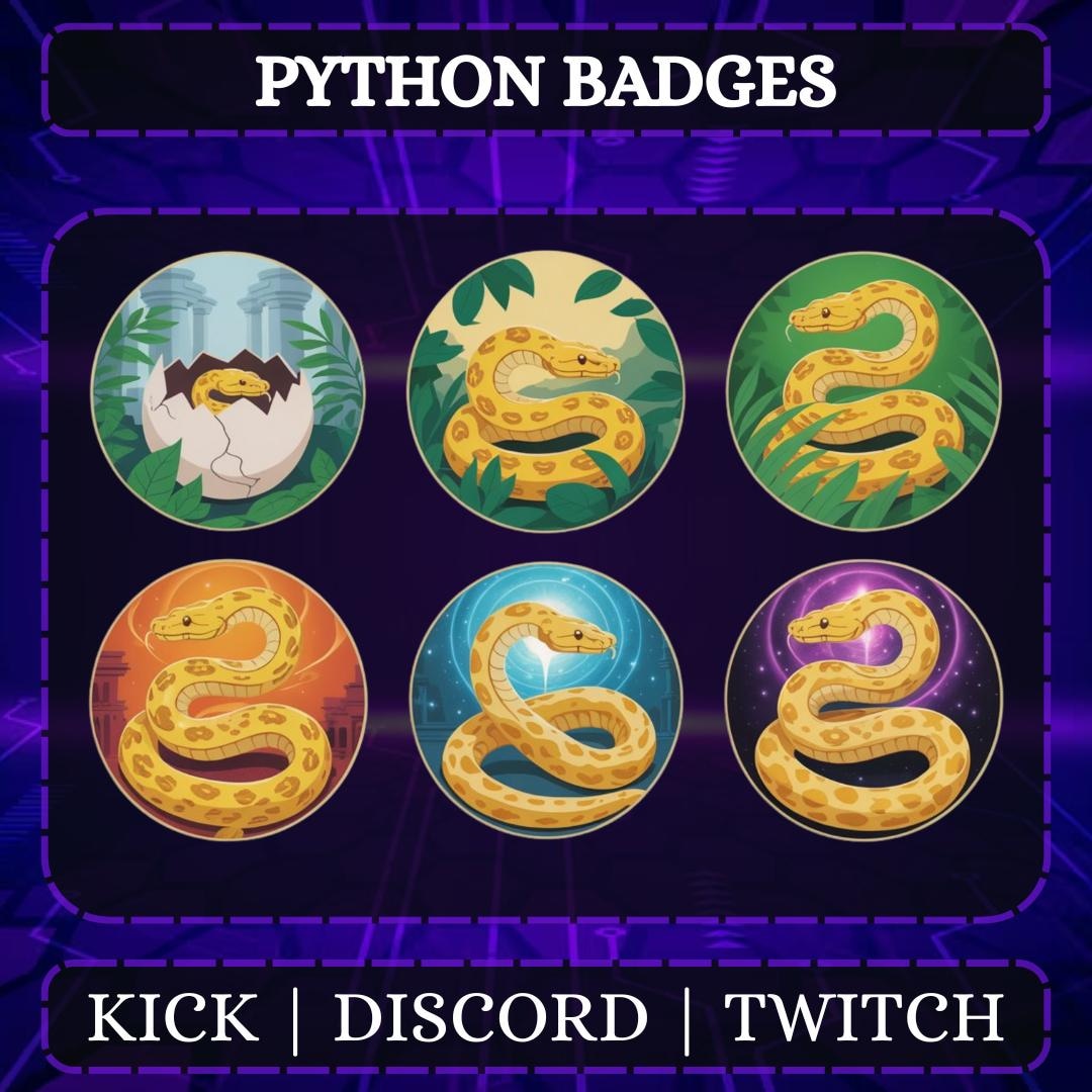 Reptile Twitch Subscriber Badges PNG | Cold-blooded Animal Sub & Bit ...