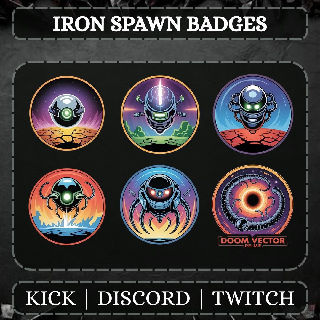 Iron Spawn Twitch Sub Badges: Streamer Graphics (digital Download) - Etsy