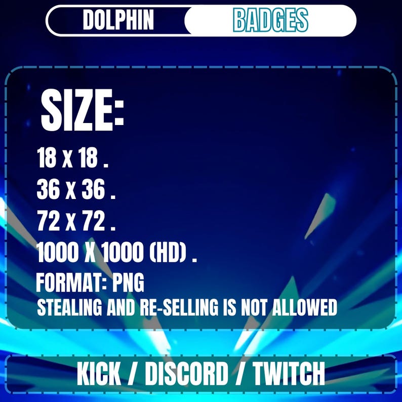 Kawaii Dolphin Twitch Badges | Streamer Sub Bit Icons (digital Download ...