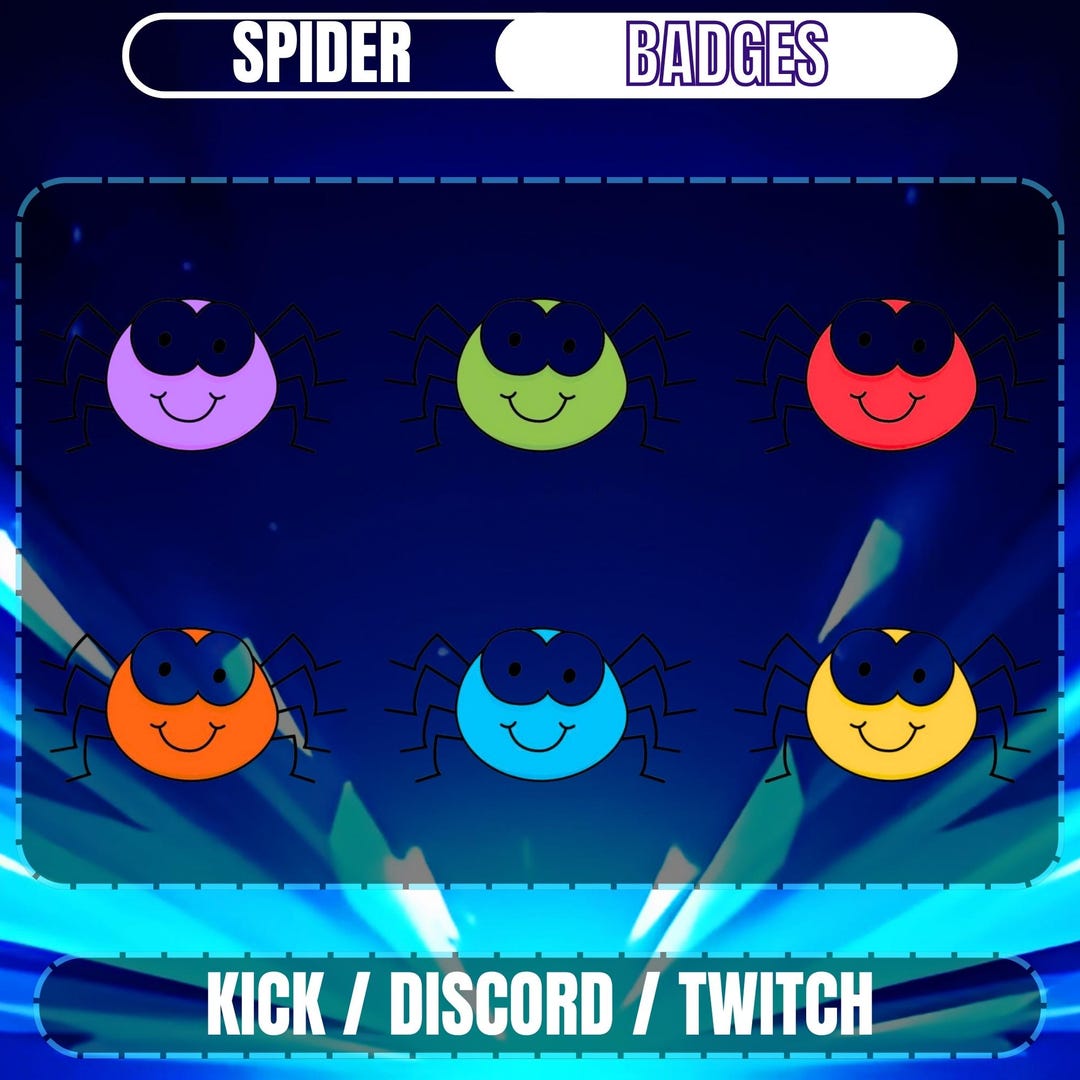 Twitch Spider Sub Badges: Streamer/discord Badges (digital Download ...