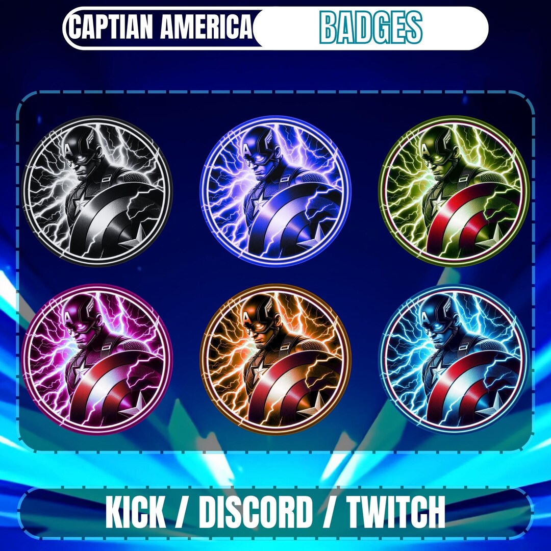Superhero Twitch Sub Badges: Streamer Graphics (instant Download PNG ...