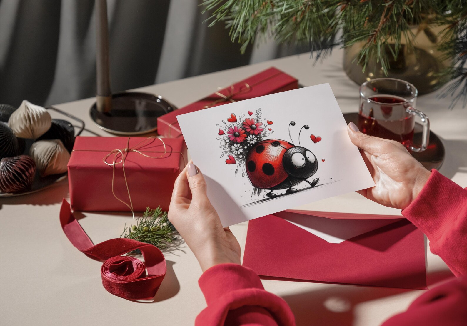 Valentine Ladybug Clipart Set – Adorable Love-themed PNG Collection - Etsy
