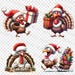Quirky Christmas Turkey: Watercolor Animals Art (PNG, JPG Digital ...