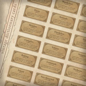 Printable Vintage Summer Dictionary Words, Scrapbook Cut-outs, Junk ...