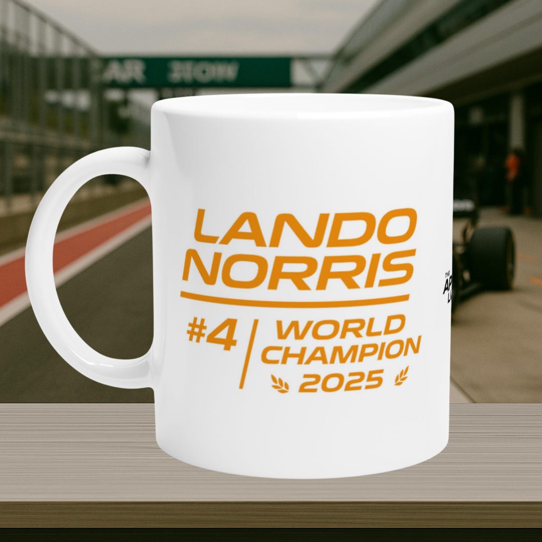 Lando Norris World Champion 2025 Mug – Formula 1 Inspired Fan Gift - Etsy