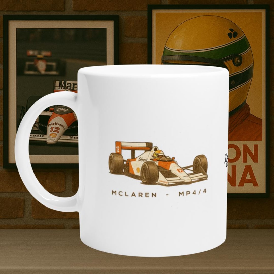 Mclaren MP4/4 Mug: Ayrton Senna Inspired F1 Car Coffee Cup for ...