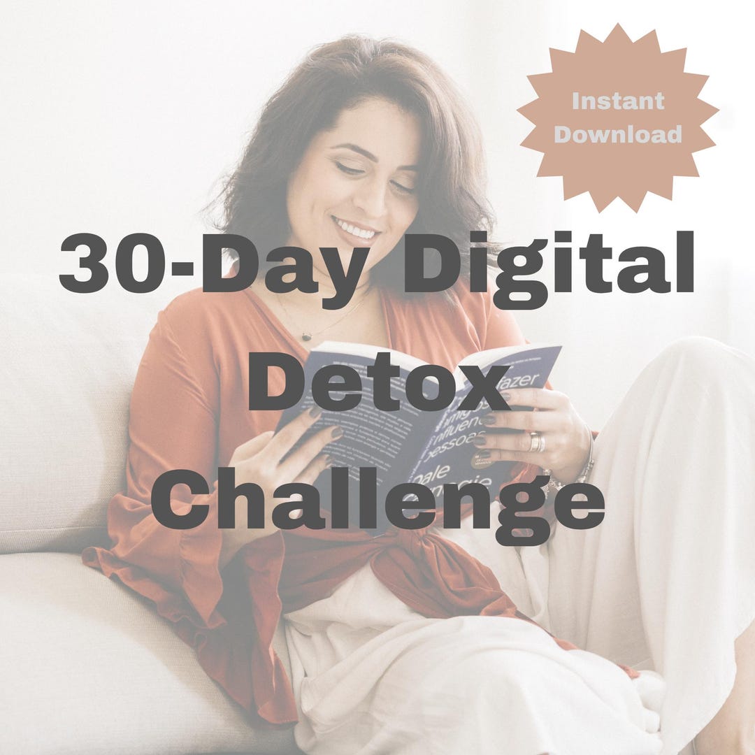 30-day Digital Detox Challenge Printable – Mindfulness Tracker & Screen ...