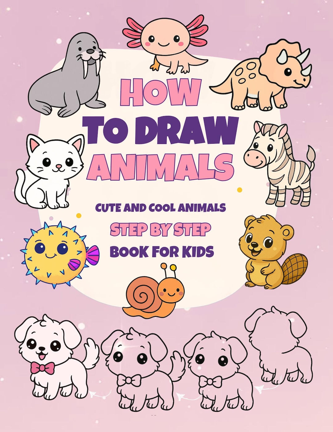 Animal Drawing Book for Kids | Step-by-step Guide (digital) PDF - Etsy