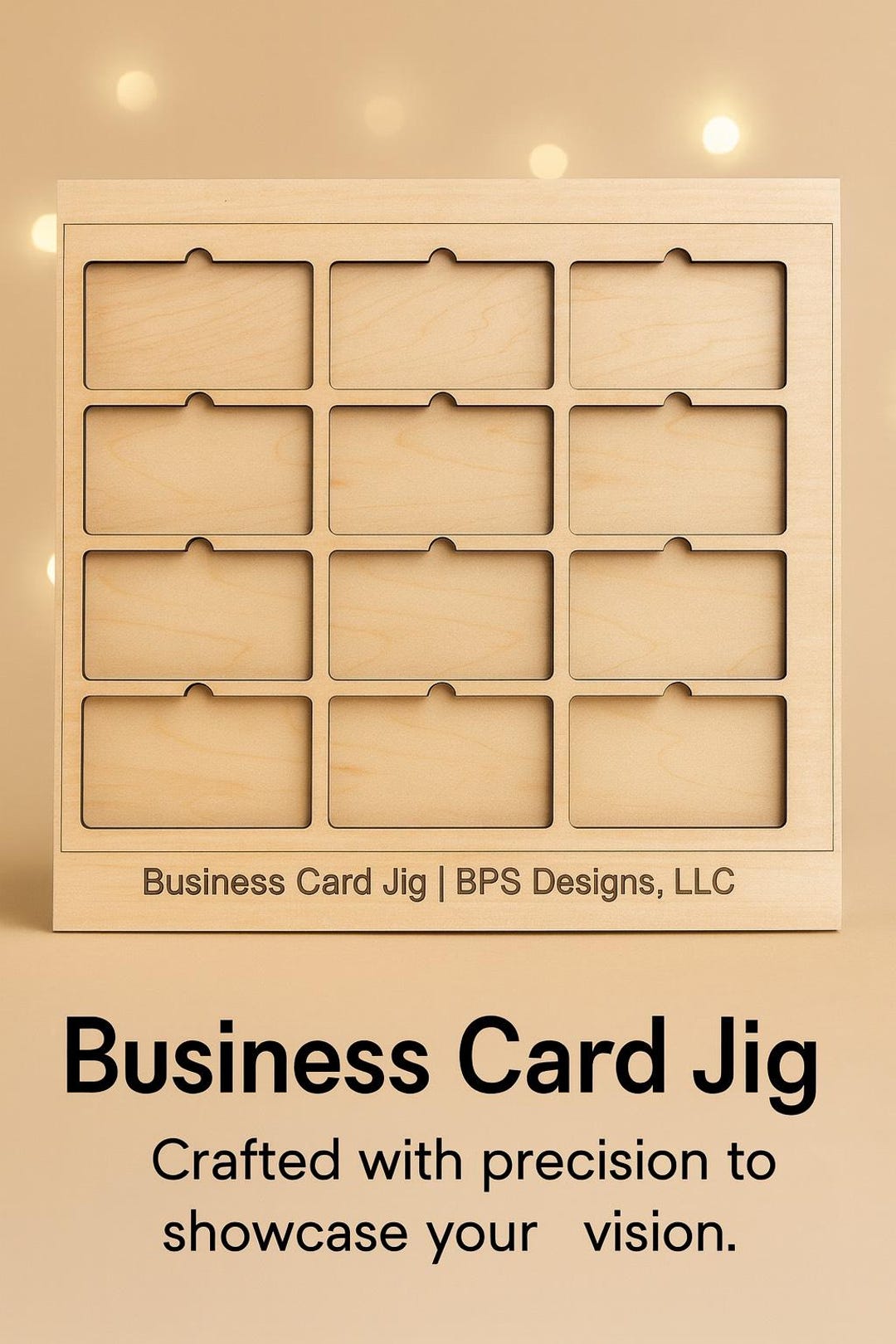 Laser Engraving Business Card Jig SVG File: 12x12 Template, 3.4x2.1 ...