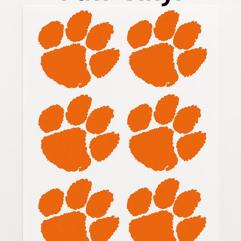 Clemson Paw Decal - Etsy