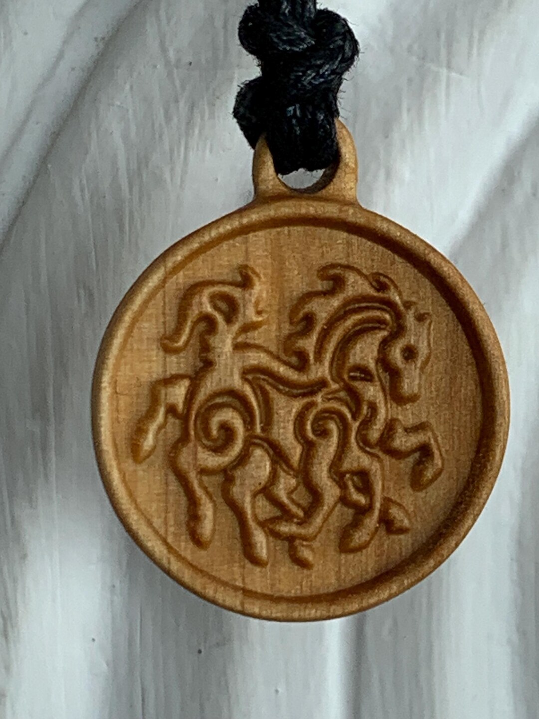 Sleipnir Pendant Alder Wood Norse Amulet 8-legged Horse Odin Symbol ...