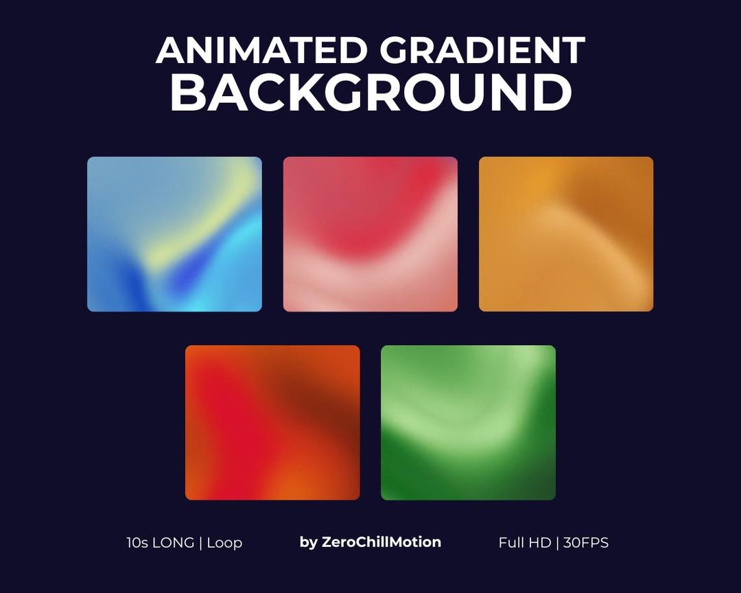 Animated Gradient Backgrounds Pack - Etsy