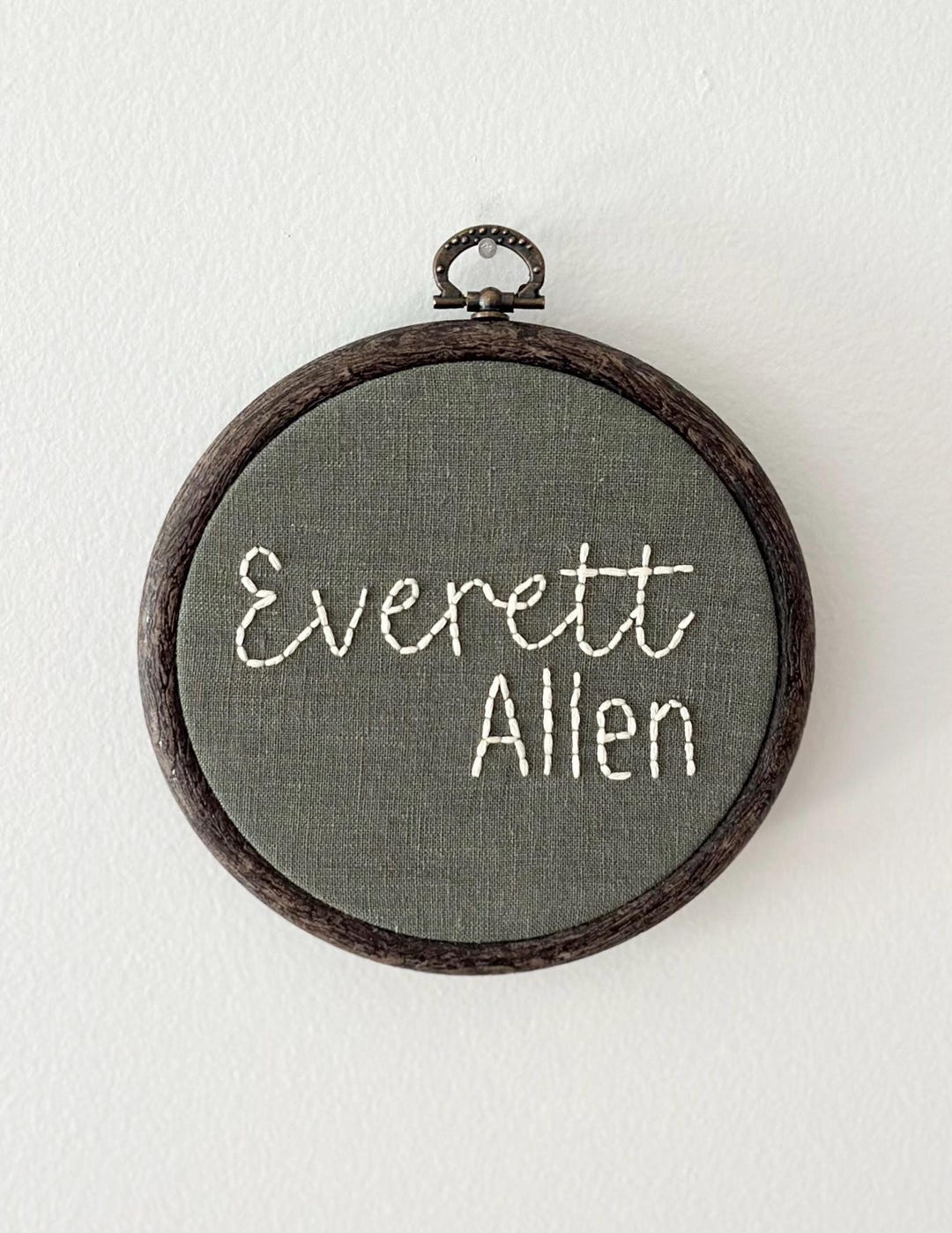 Personalized Baby Sign, Hand Embroidered Name Hoop, Nursery Decor ...