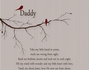 Daddy poem | Etsy