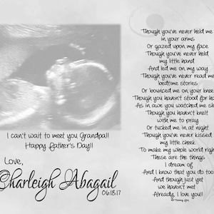 Grandpa to Be Father's Day Gift From Unborn Baby Personalized Poetry ...
