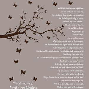 Personalized Memorial Poem Print: Remembrance Gift - Etsy