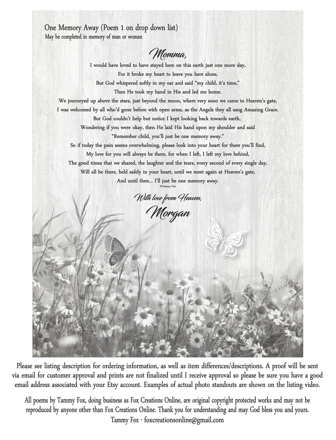 Christmas From Heaven - Letters From Heaven - Memorial Print ...