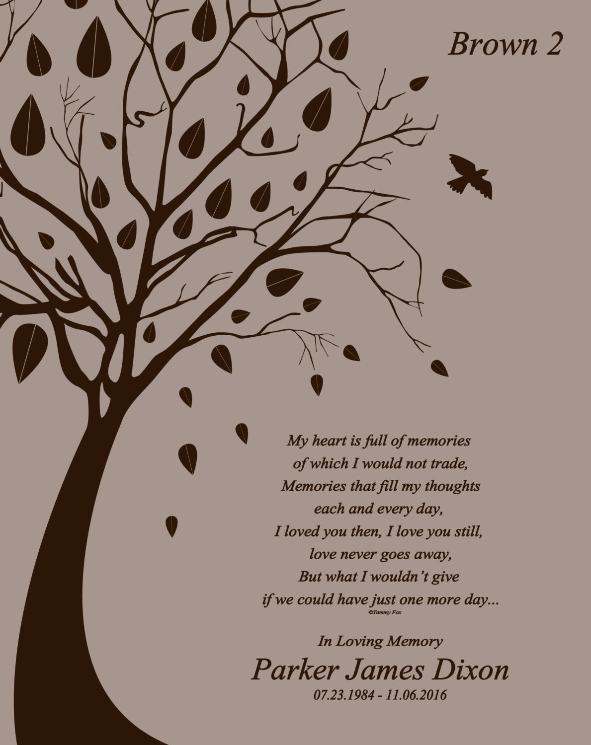 Personalized Memorial Poem Print: Sympathy Gift, Loss of Loved One - Etsy