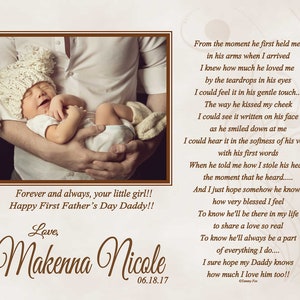 New Daddy Father's Day Gift From Baby-personalized Poetry Print-from ...