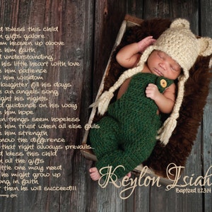 Baptism Gift for Godson Grandson Baby Boy Lord Bless This Child ...