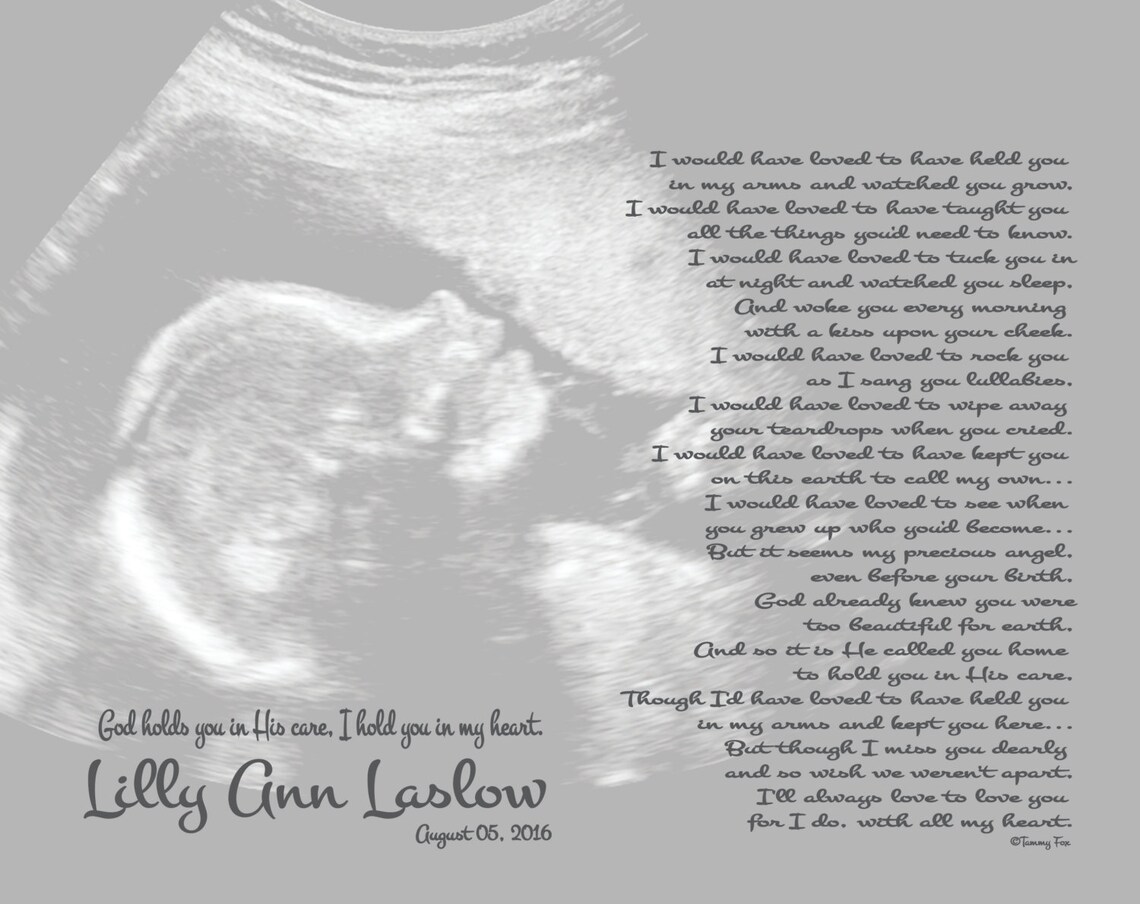Miscarriage Keepsake-miscarriage Poem-sympathy Gift-personalized ...