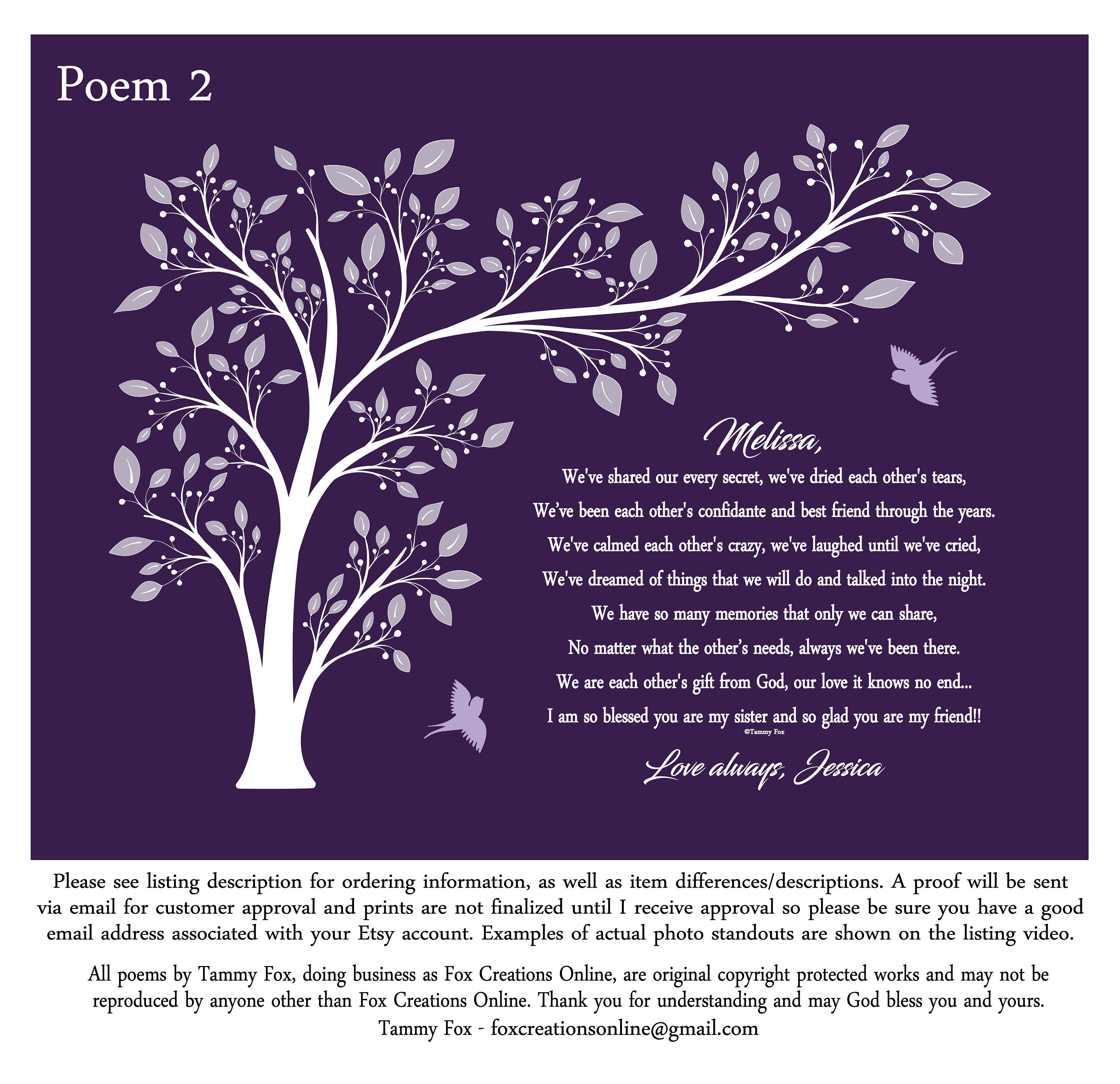 Prints Home & Living Custom Sister Gift Sister Thank You Sister ...