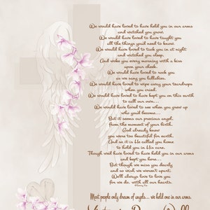Loss of Baby-child Memorial Poem-remembrance Print-sympathy Gift-in ...