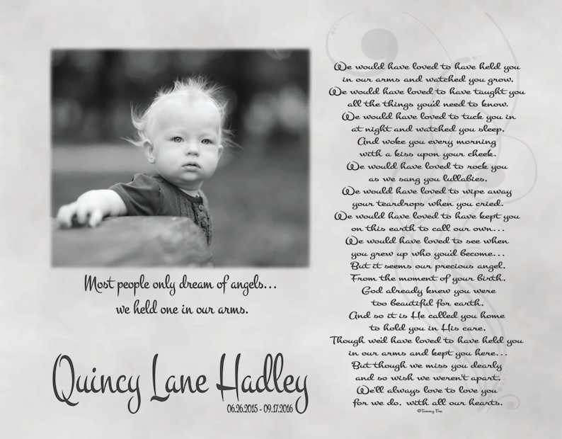 Loss of Infant Memorial Gift-in Loving Memory Print-baby - Etsy