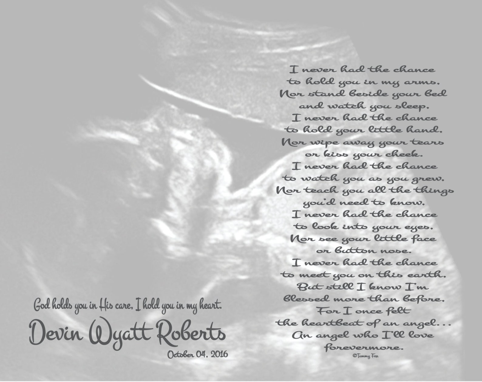 Miscarriage Keepsake-miscarriage Poem-sympathy Gift-personalized ...