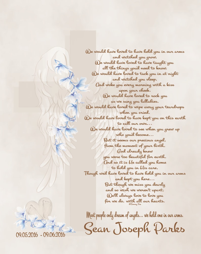 Loss of Baby-child Memorial Poem-loss of Infant-sympathy - Etsy Norway