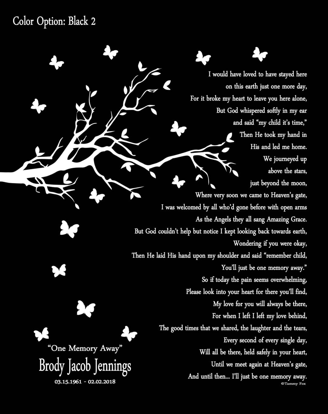 Personalized Memorial Print: Remembrance Gift, Loss of Loved One - Etsy