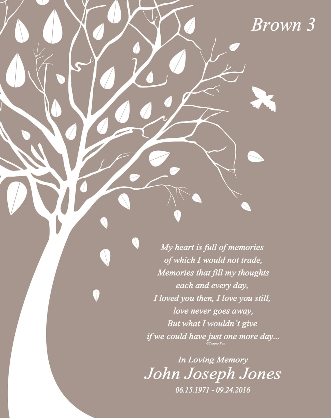 Personalized Memorial Poem Print: Sympathy Gift, Loss of Loved One - Etsy