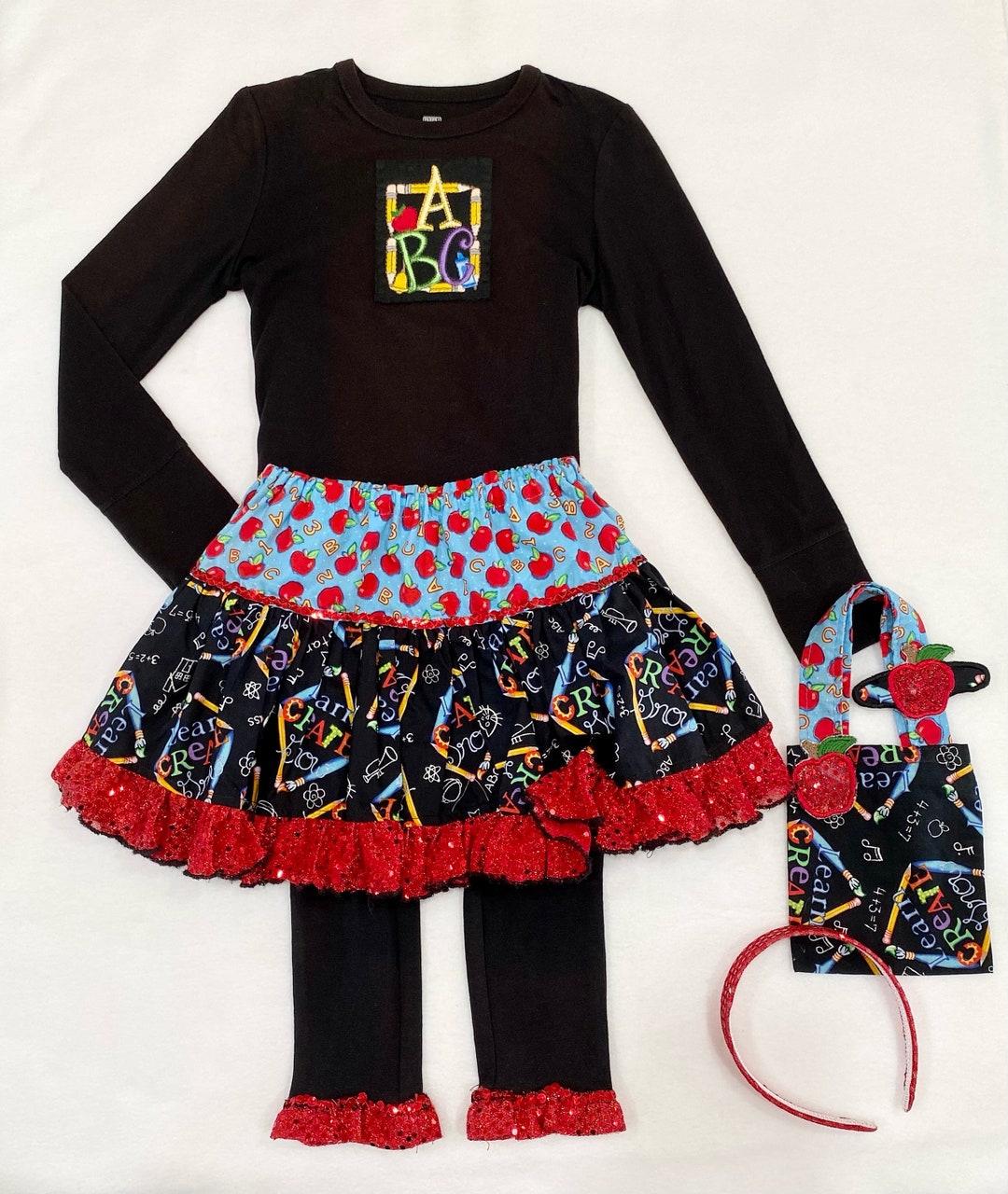 ABC Twirl Skirt Outfit, Back to School Outfit, Back to School Skirt ...