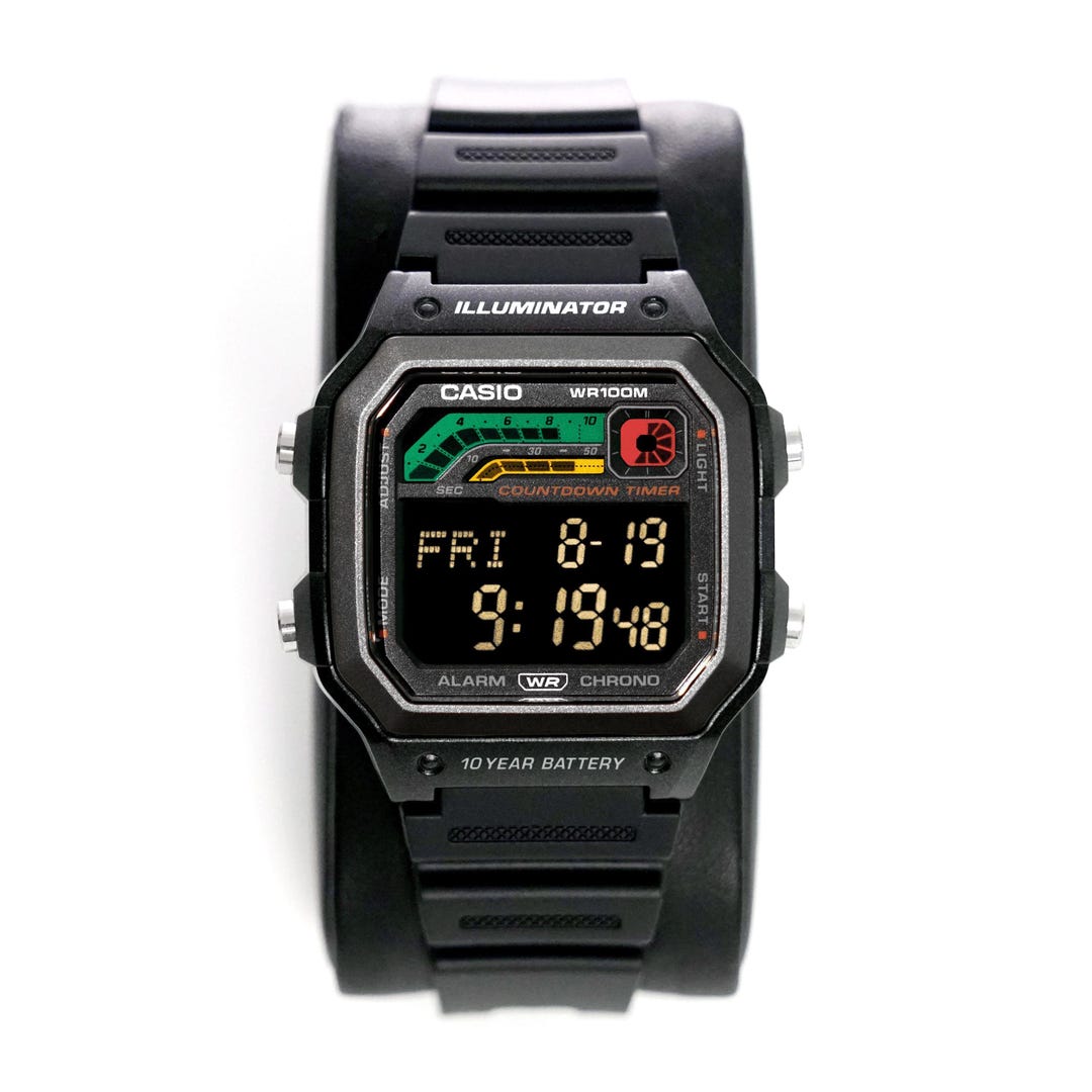 Custom “VIPER” Modified Watch Based on Casio Ws1600, New in Box ...