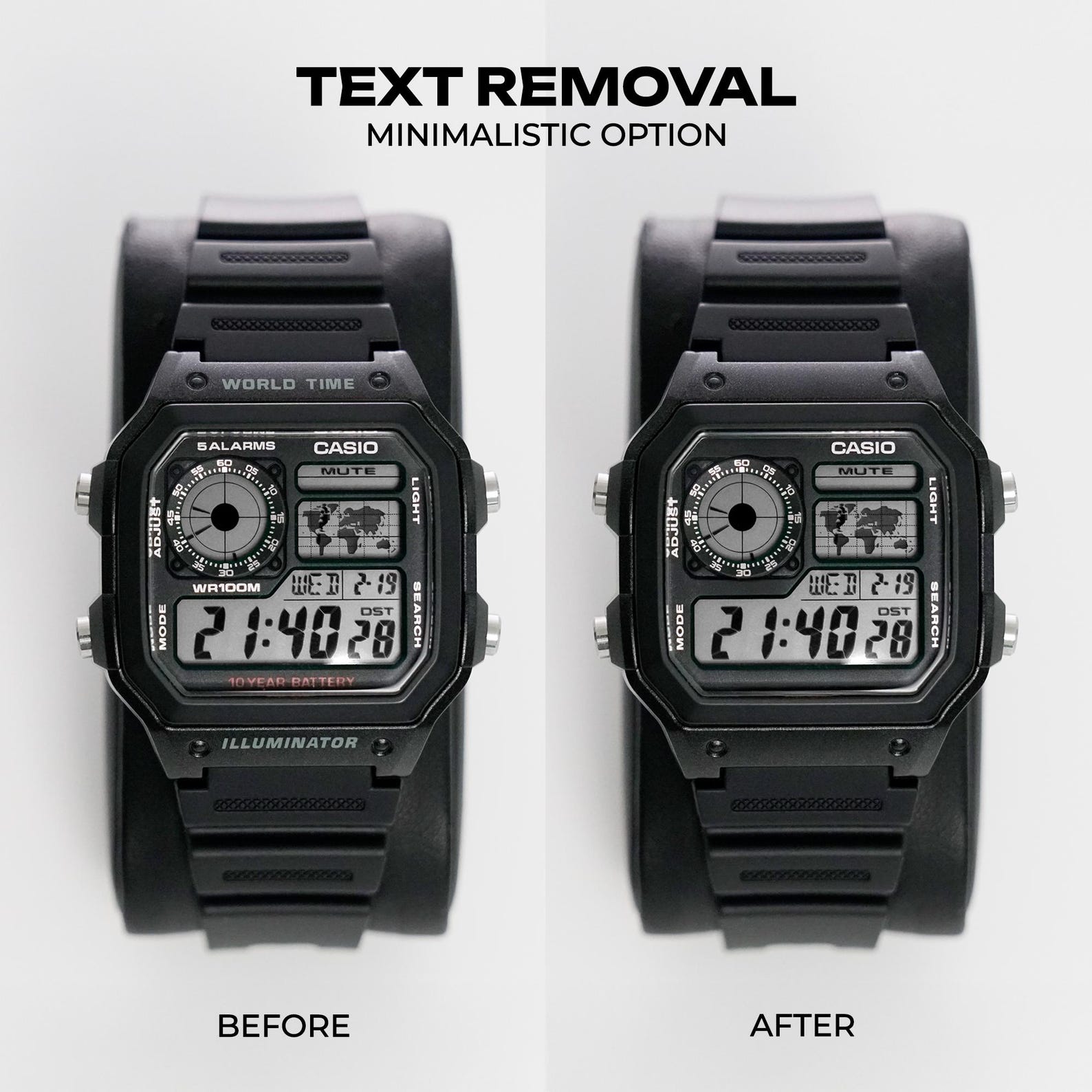 Custom “WARZONE” Modified Watch Based on Casio Royale Ae1200, New in ...