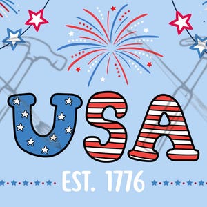 Fourth of July USA Banner Template Digital Download | 4th of July PNG ...