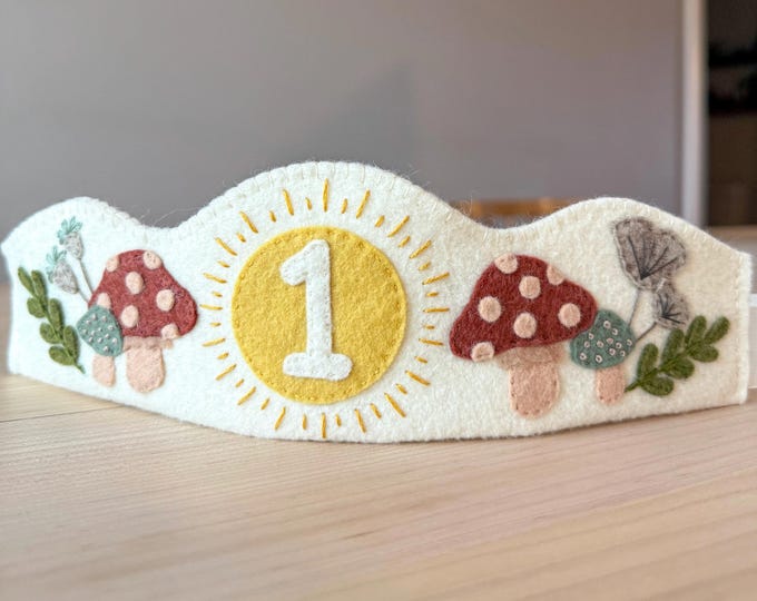 Personalized Custom Felt Birthday Crown - Kids First Birthday Party Hat ...