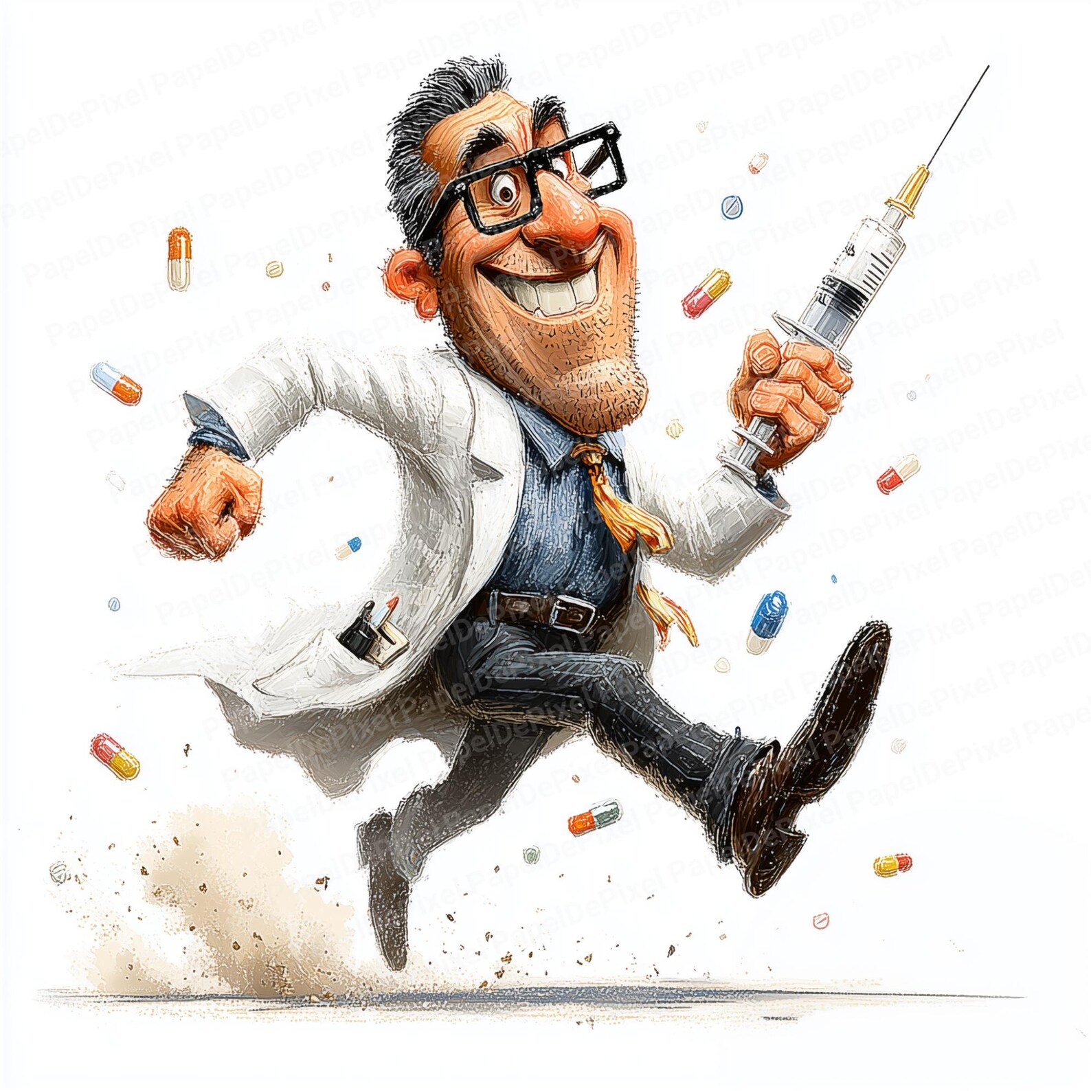 Funny Doctor Clipart: Quirky People Graphic, Doctor Printable, Birthday ...