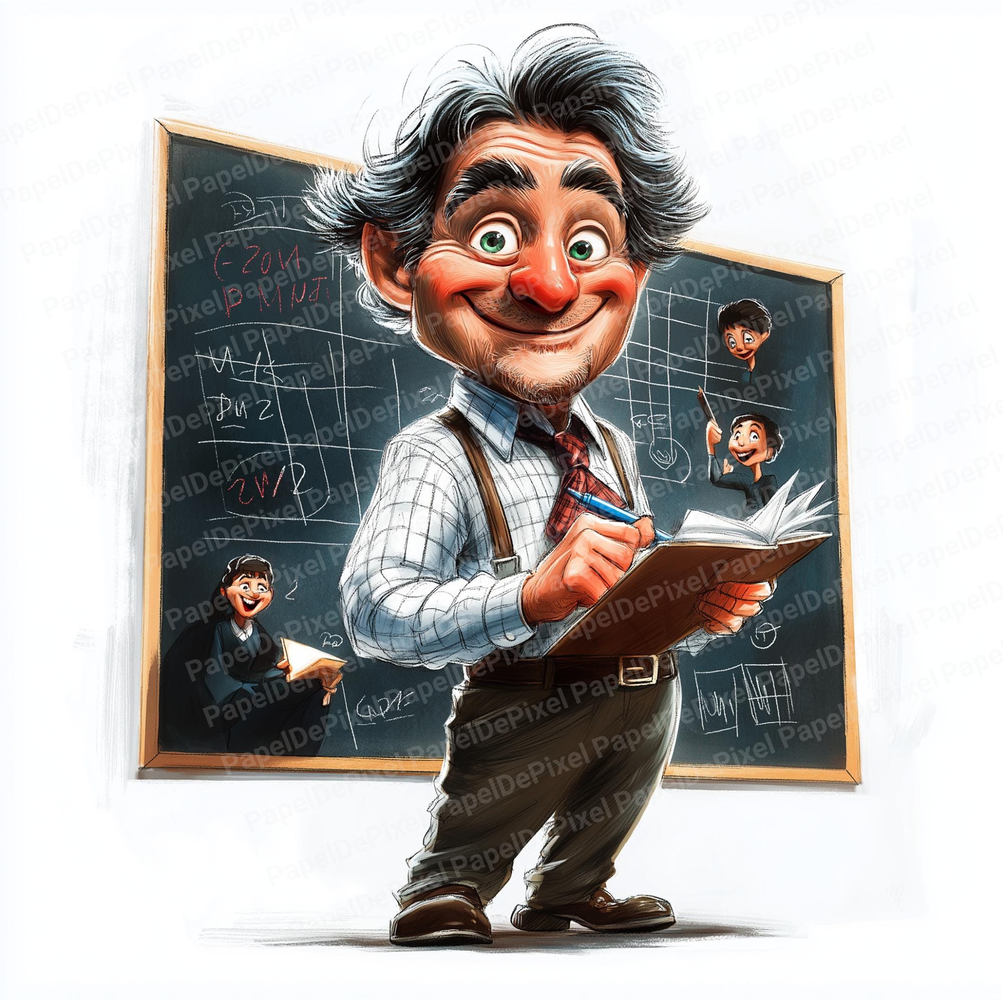 15 Quirky Teacher Clipart Bundle, Funny Character Clipart, Quirky ...